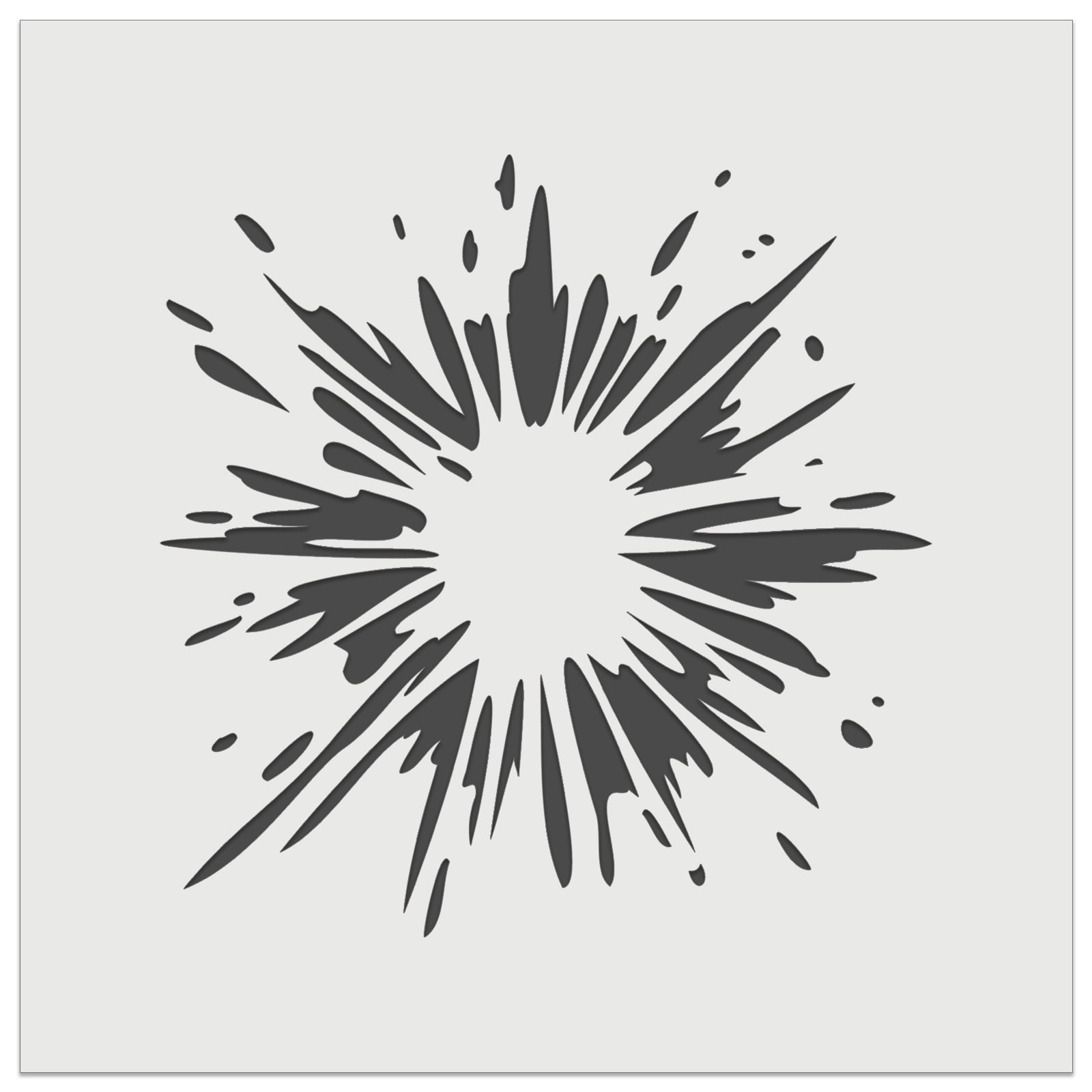 Explosion Splash Streaks DIY Cookie Wall Craft Stencil - 3.5 Inch ...