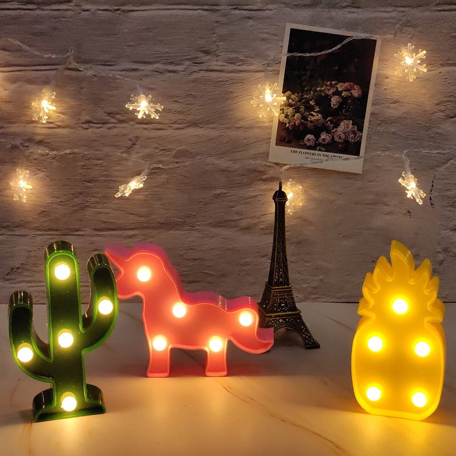 Explosions LED mini night light Flamingo pineapple cactus unicorn ...