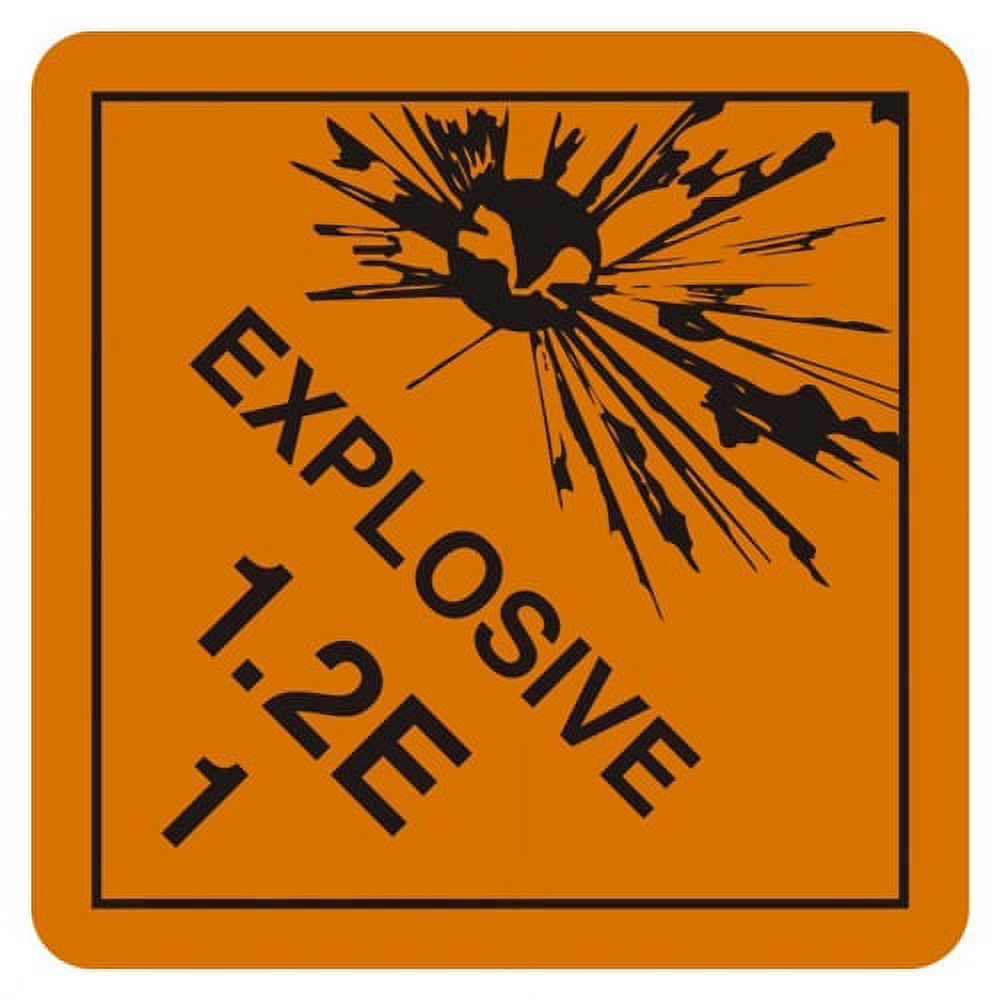 Explosive 1.2E Label, 4" X 4", hml-448, 500 Per Roll - Walmart.com