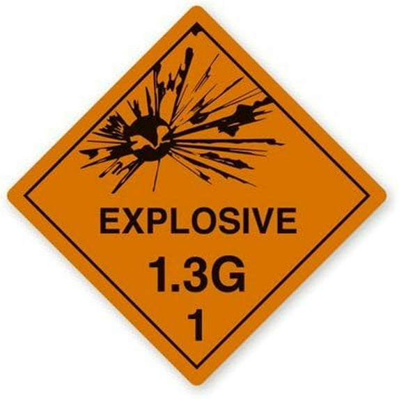 Explosive 1.3G, 500 Labels / Roll, 4" x 4"$$Tools & Hardware Other ...