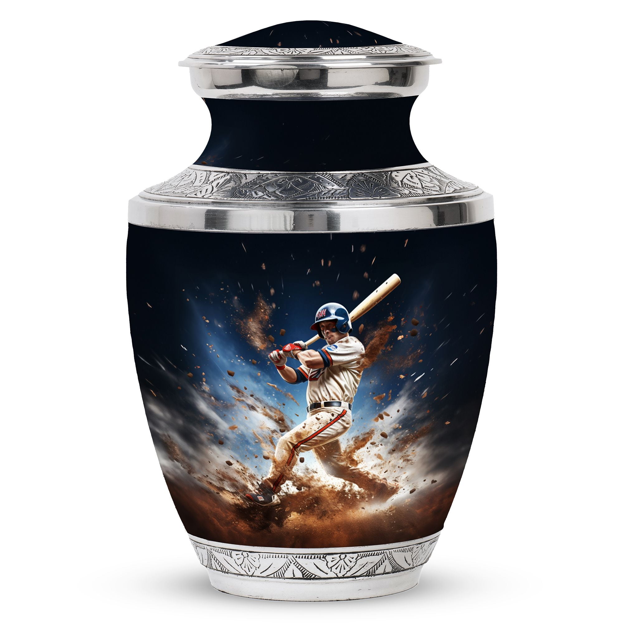 Explosive Baseball Hit Majestic Remembrance Large Urn for Ashes ...