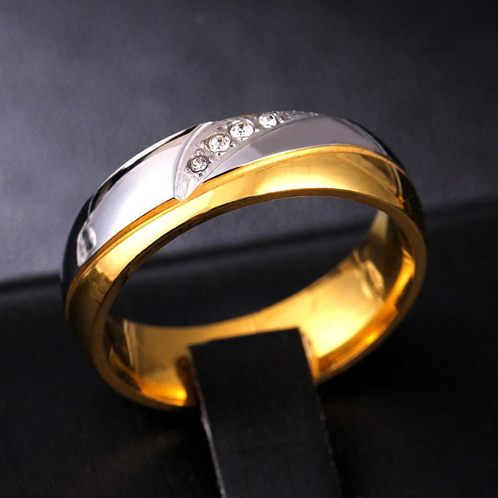 Explosive Diamond-studded Titanium Steel Couple Ring - Walmart.com