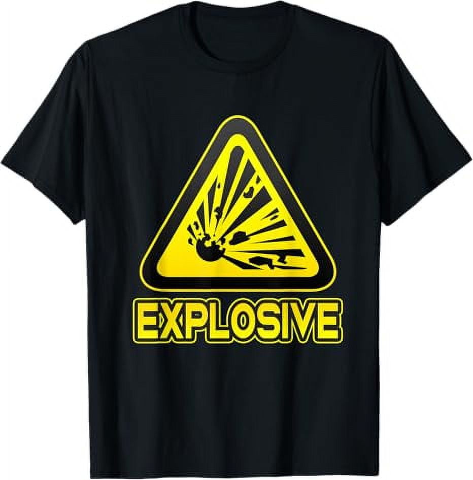 Explosive Funny Hazard Symbol Explosion Whim Fun T-Shirt - Walmart.com