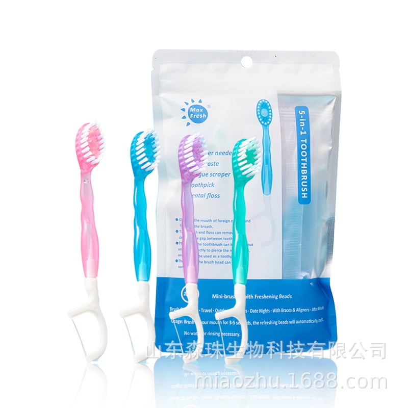 Explosive bead toothbrushfive-in-one, mini portable multifunctional ...