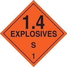 Explosives 1 Sign Hazardous Material Signs DOT Hazmat Placards Metal ...