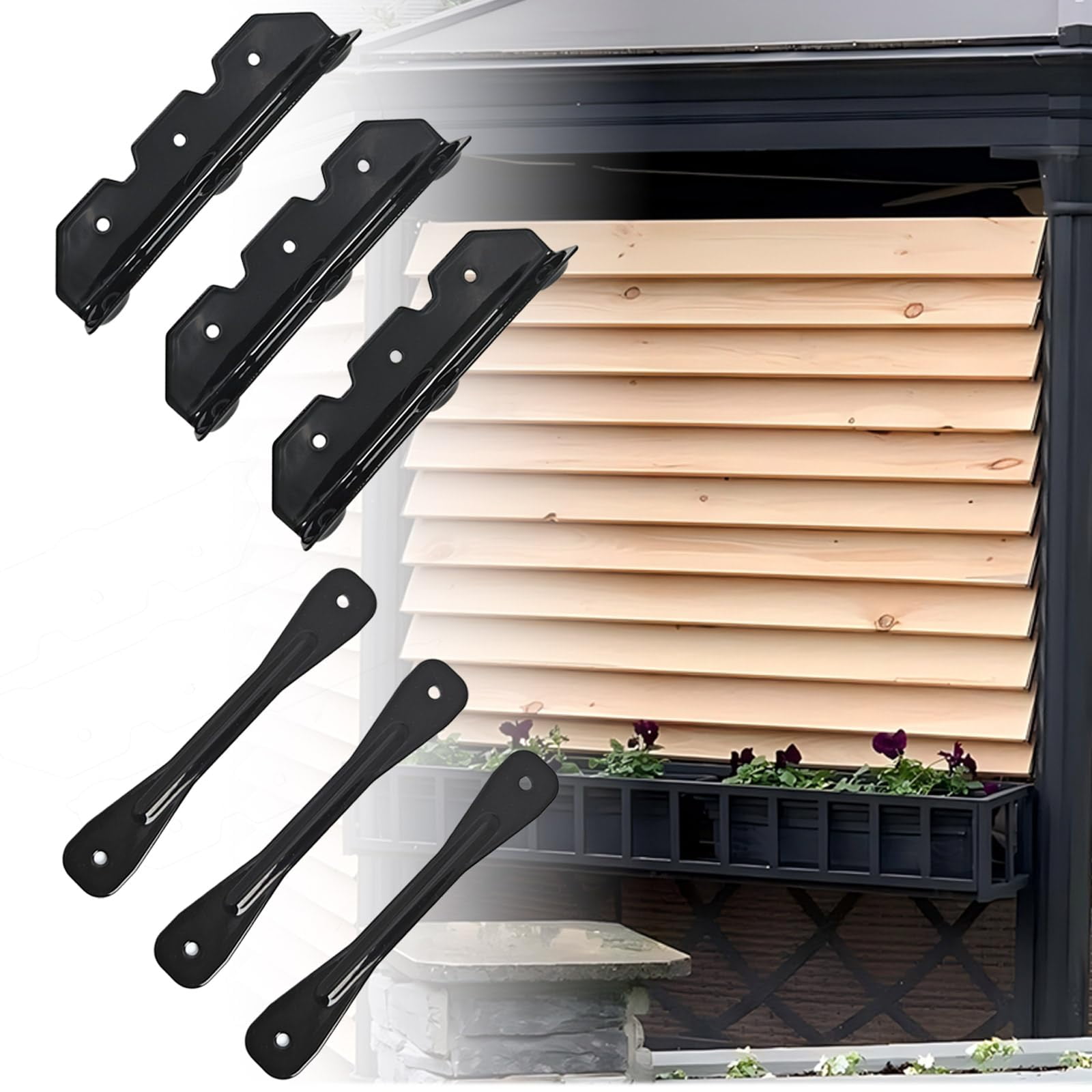 Explranltec Deck Sunblind System Brackets, Louver Hardware System for ...