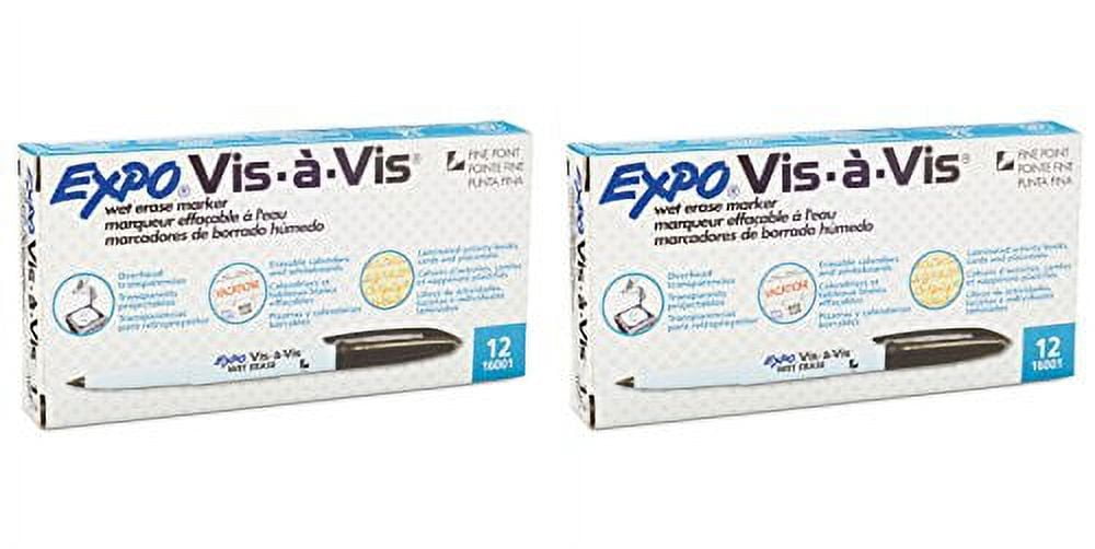 Expo 16001 Vis-A-Vis Wet Erase Markers - for Use on Overhead Projectors ...