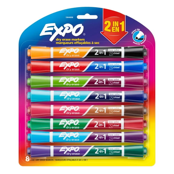EXPO Wet Erase Markers, Assorted, Fine and Ultra-Fine Tips, 16 Count ...