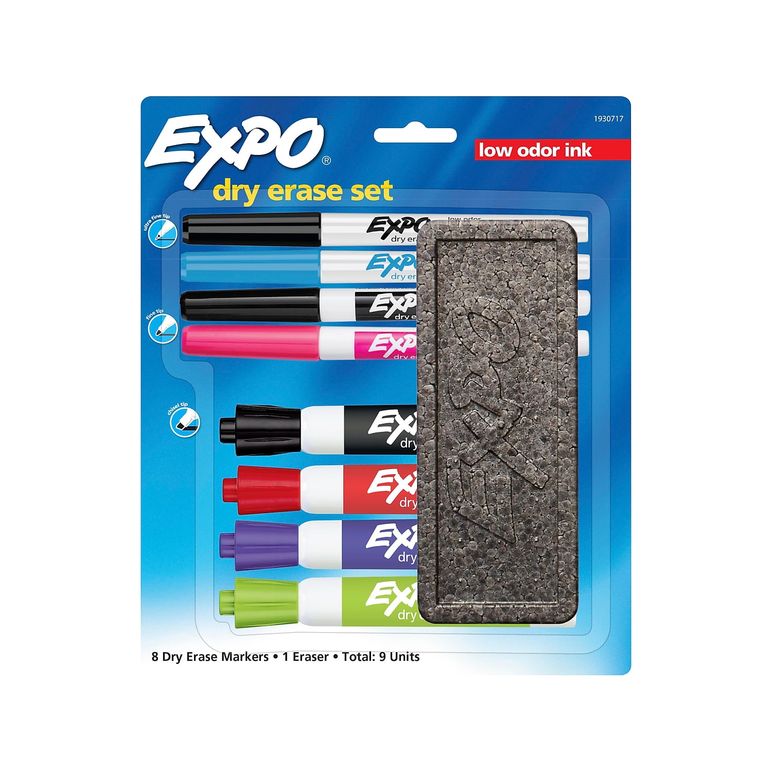 Expo Dry Erase Markers Assorted Tips Assorted Colors 8/Pack(1930717 ...