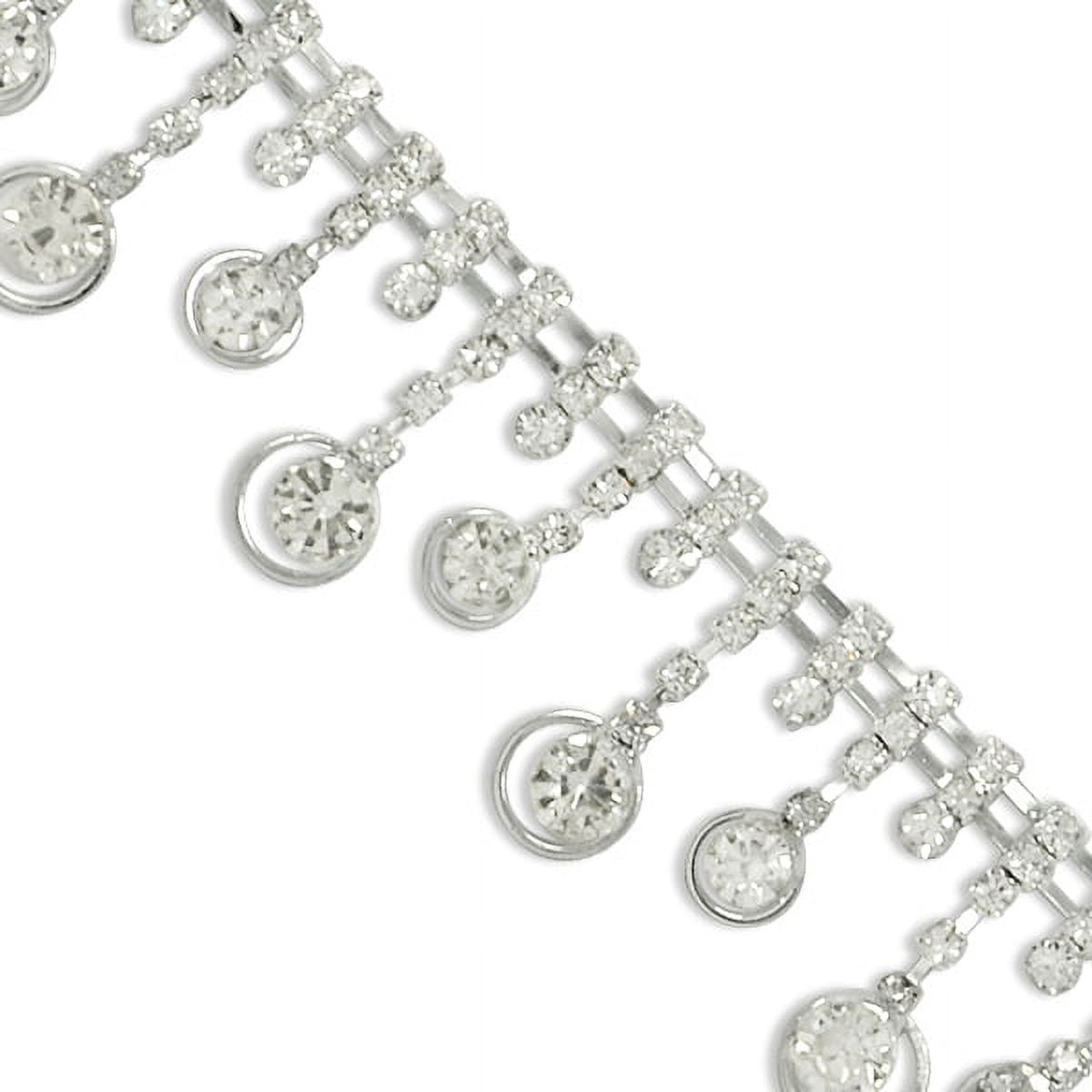 Expo Int'l 1 Yard of Narketa 1 1/4" Rhinestone Dangle Trim by the yard ...