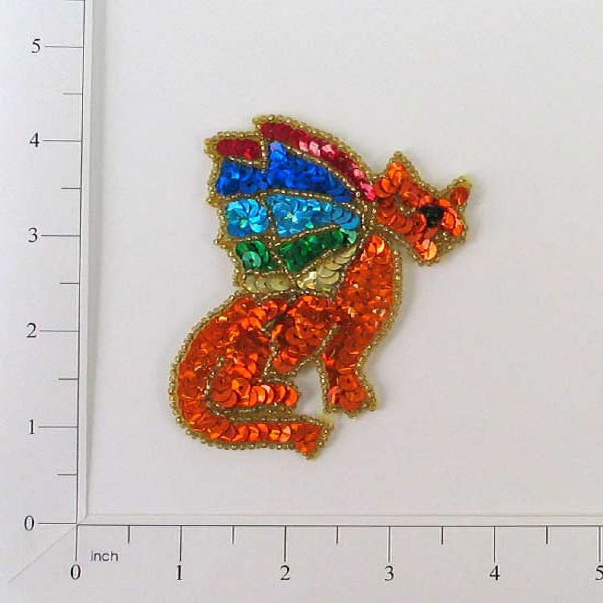 3 3/4" x 2 3/4" Harry the Dragon Sequin Applique/Patch - Walmart.com