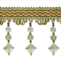 Isabella Scalloped Bead Fringe Trim by the yard (Sold by the Yard) - Walmart.com