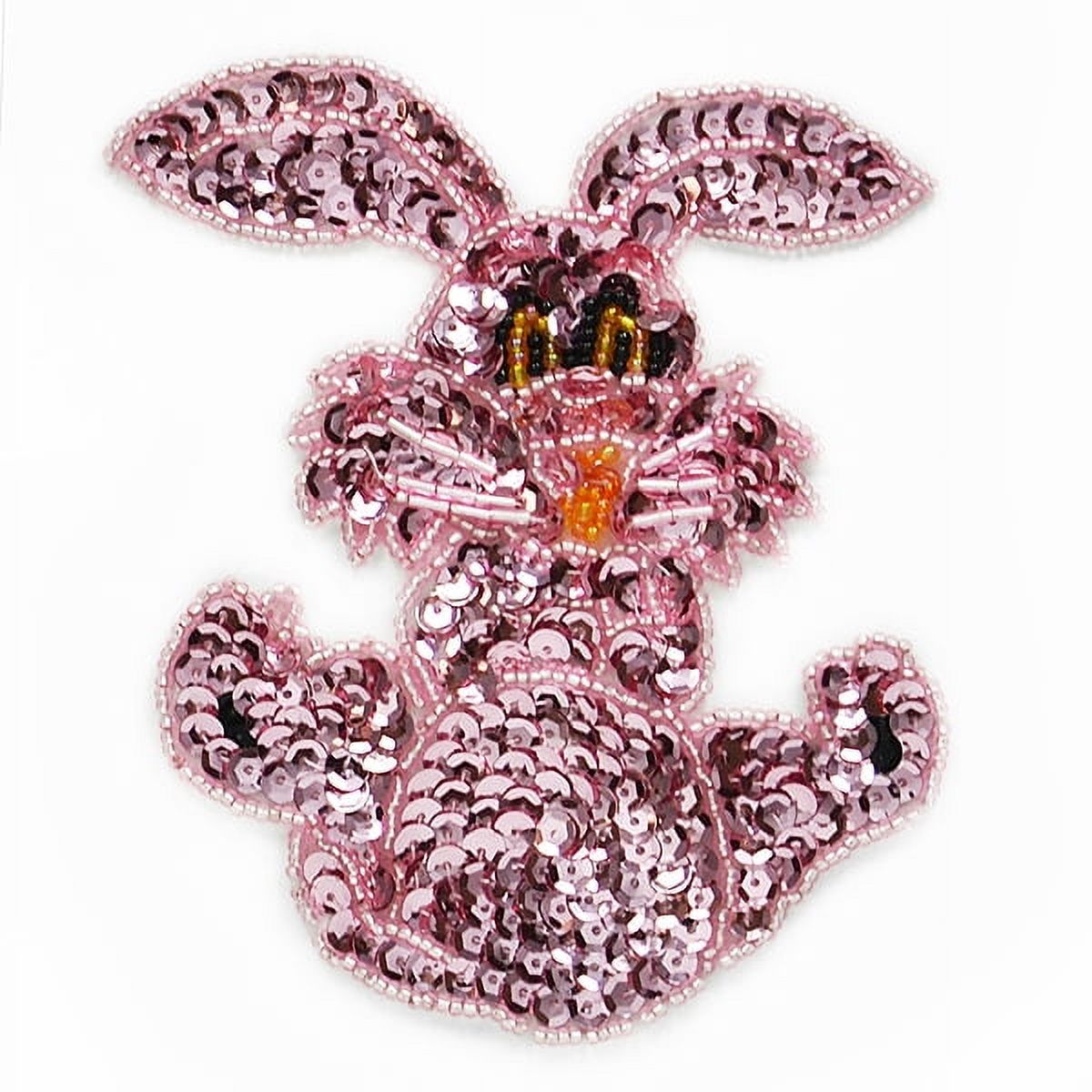 Bunny Rabbit Sequin Applique/Patch - Walmart.com