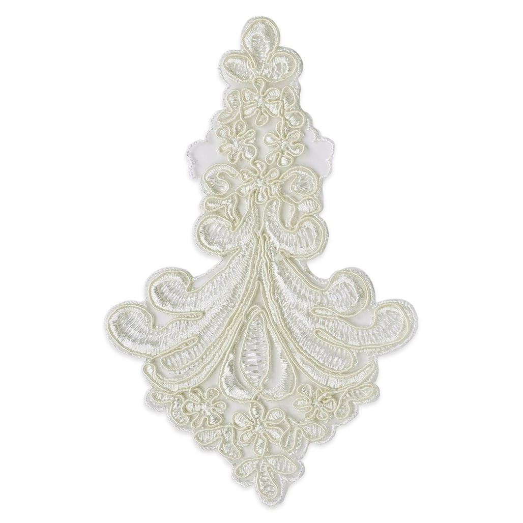 Corded Teardrop Bridal Lace Applique/Patch - Walmart.com