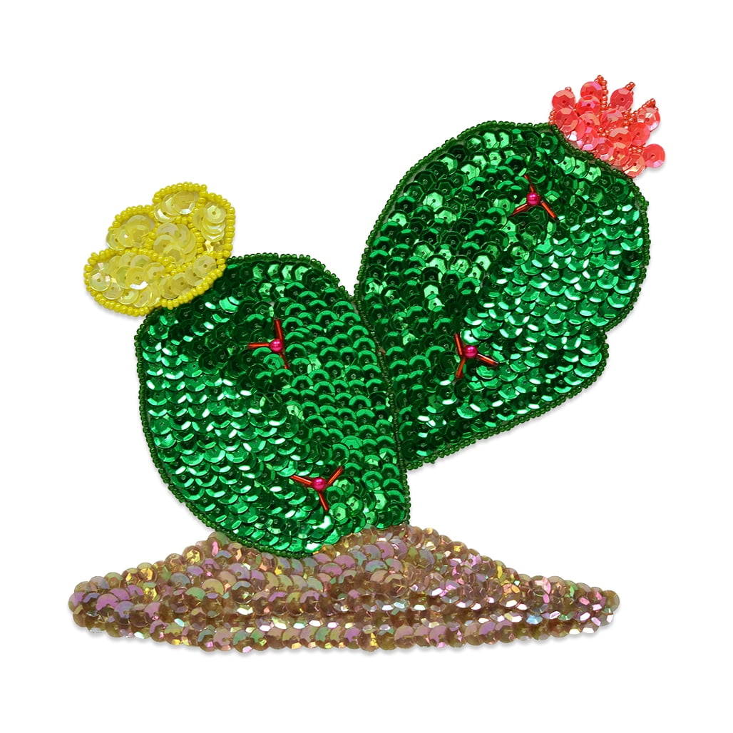 Expo Int'l Flower Cactus Sequin Applique/Patch - Walmart.com