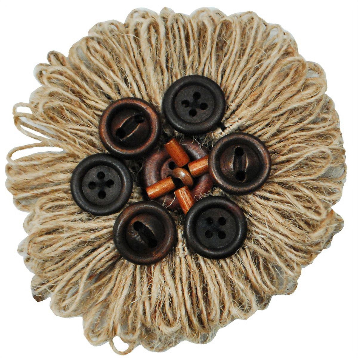 Hemp Loop and Button Round Applique/Patch 3 1/2" - Walmart.com