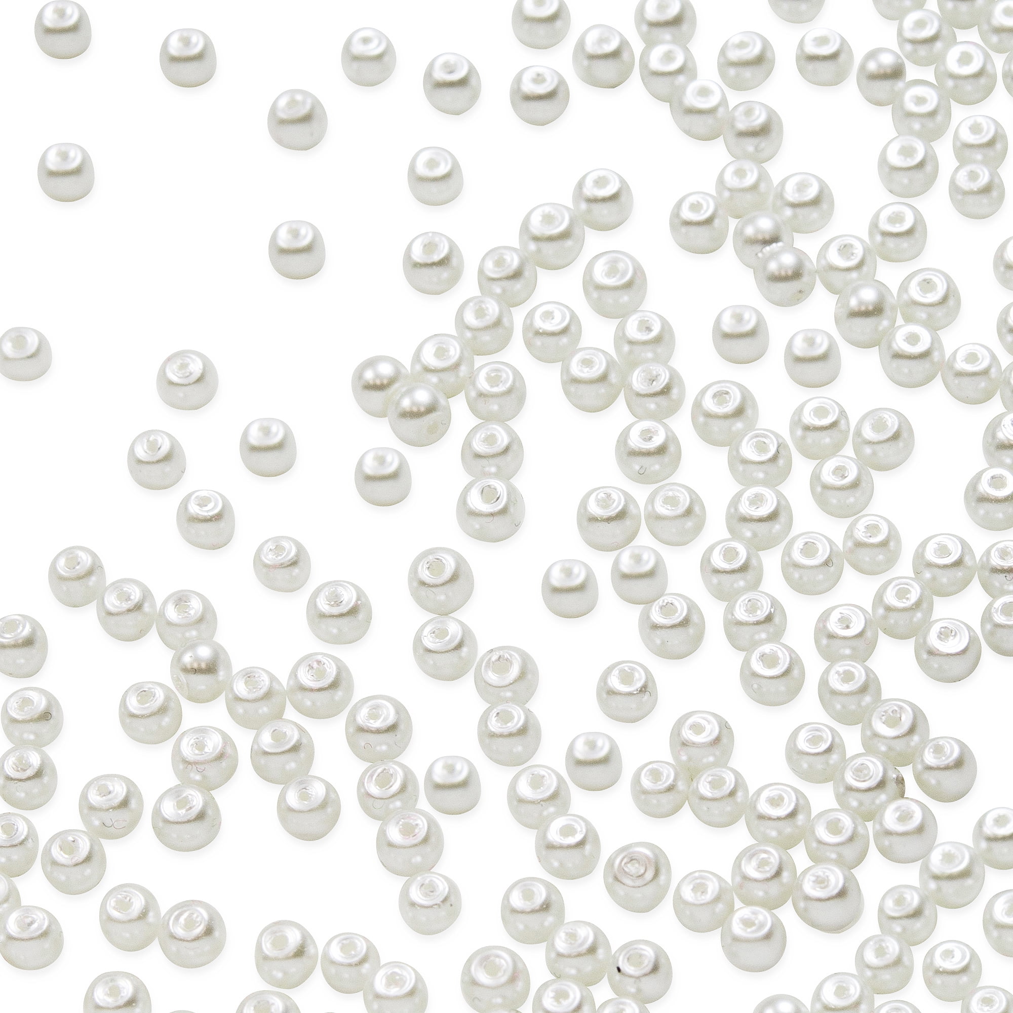 4mm White Glass Pearl Beads - 200 on 30-Inch Strand - Walmart.com