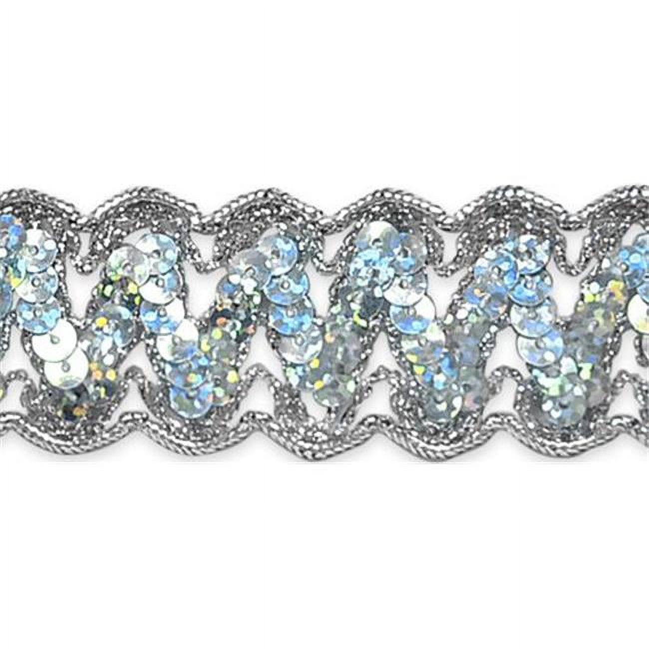 Expo International SIR7027-SL 1.25 in. x 9 ft. Nikki Sequin Metallic ...