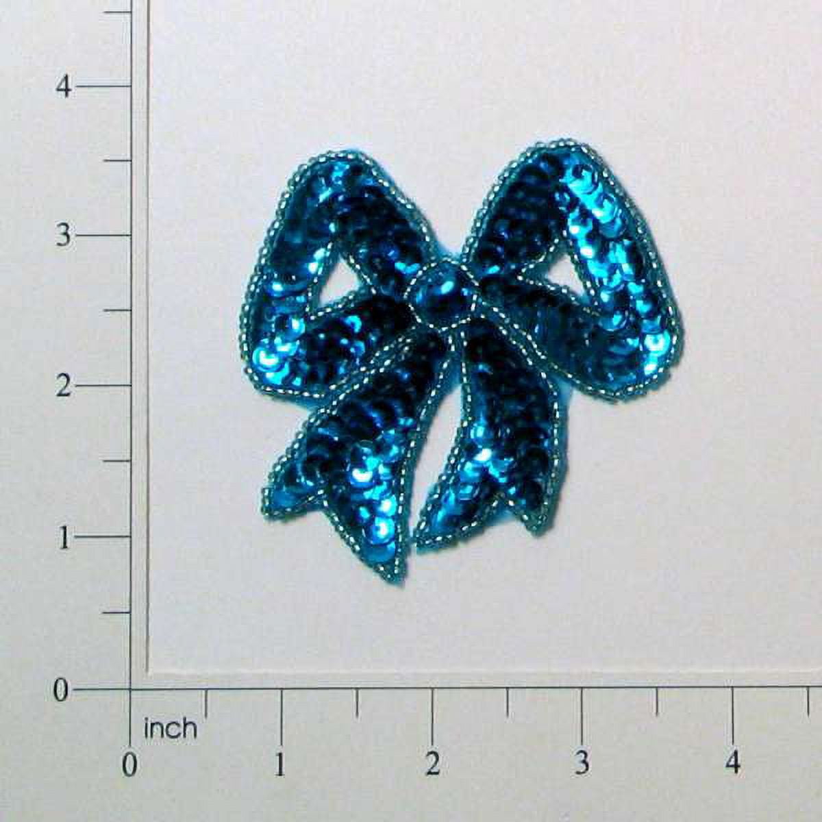 Expo Pack of 2 3 1/4" x 3" Classic Bow Sequin Applique - Walmart.com