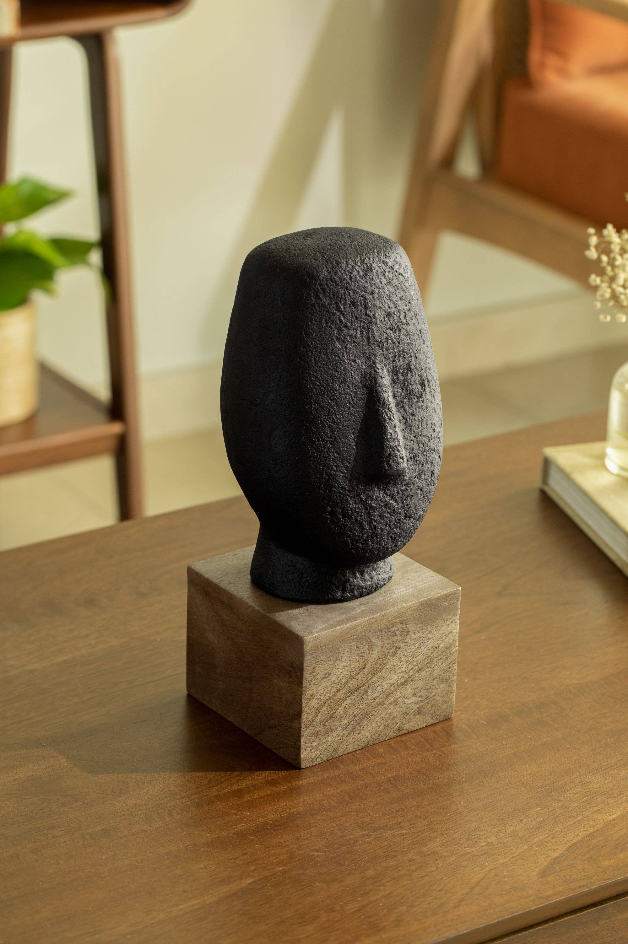Expobazaar Firm Face Ecomix Sculpture - Black - Premium Sculpture for ...