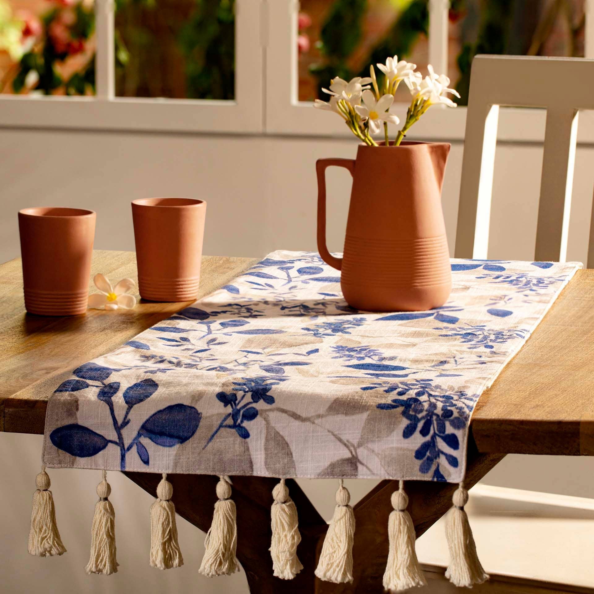 Expobazaar Tropical Paradise Linen Table Runner-Cotton - Premium Table ...