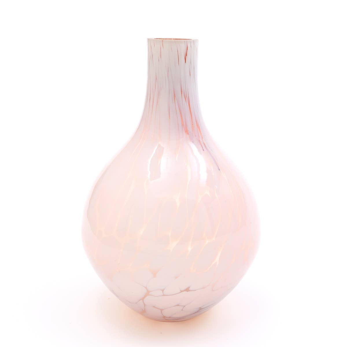 Expobazaar White Splutter Round Glass Vase - Walmart.com