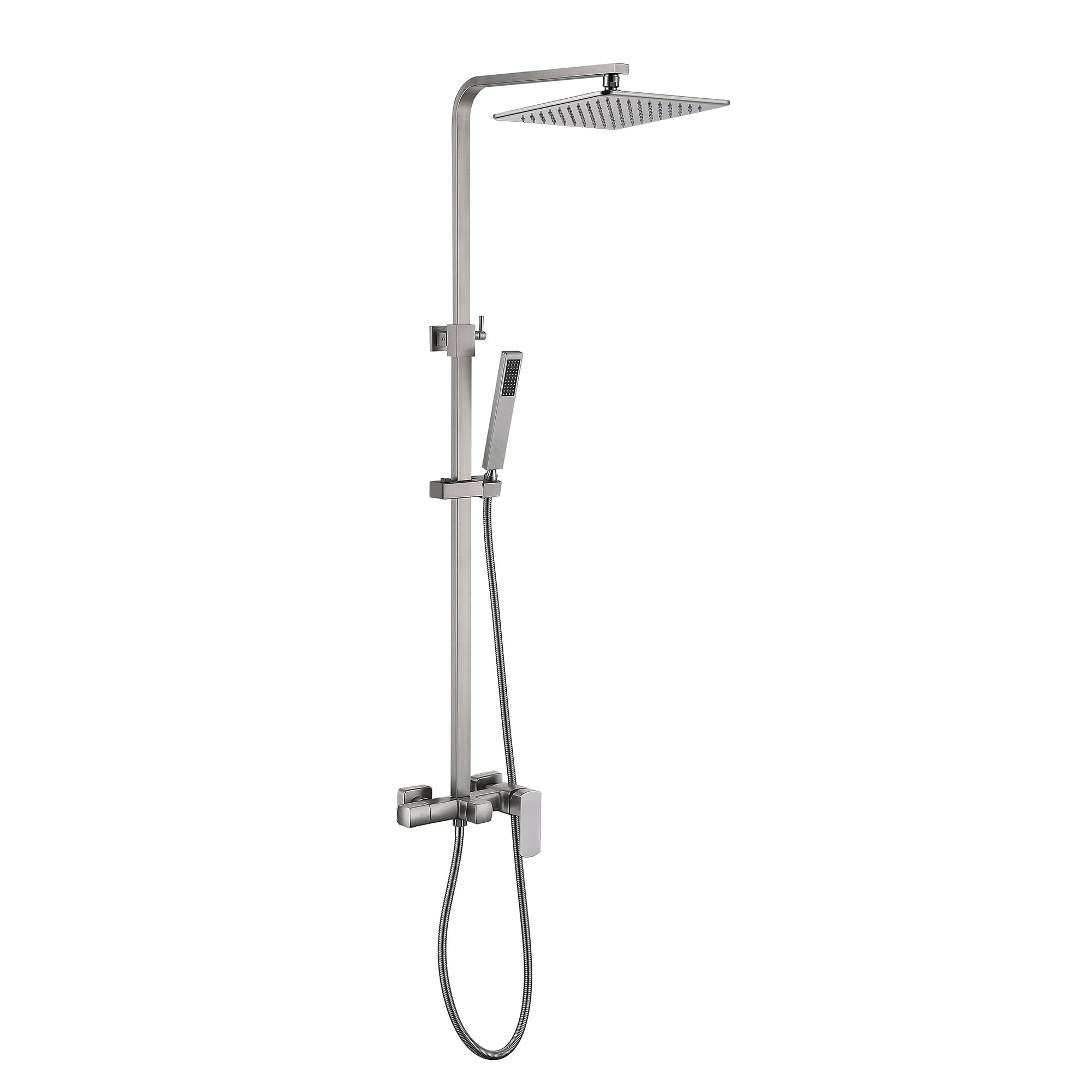Exposed Pipe Shower System Set Combo, 3-Functional Exposed Shower ...