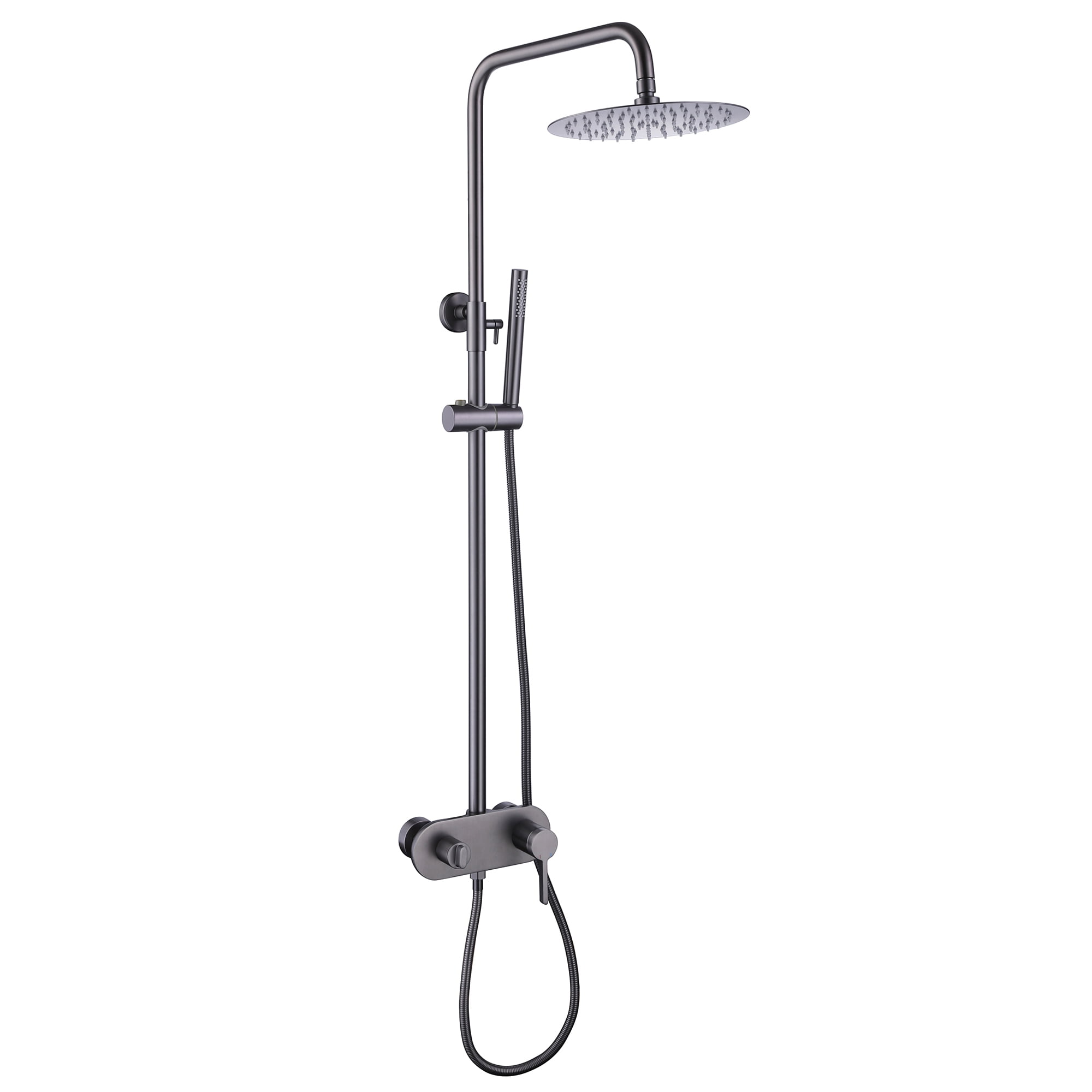 Exposed Shower Combo Set with Bathroom Tub Filler, Complete Shower ...