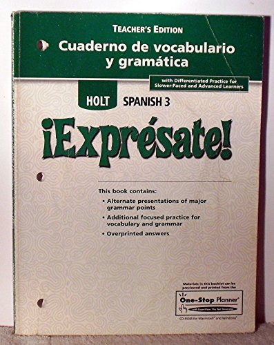 Pre-Owned Exprsate!: Cuaderno de vocabulario y gramatica Teacher's Edition Level 3 ...