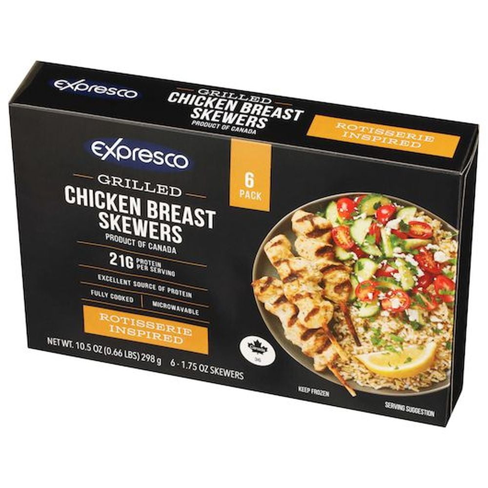 Expresco Rotisserie Inspired Chicken Breast Skewers, 10.5 Ounce -- 8 ...