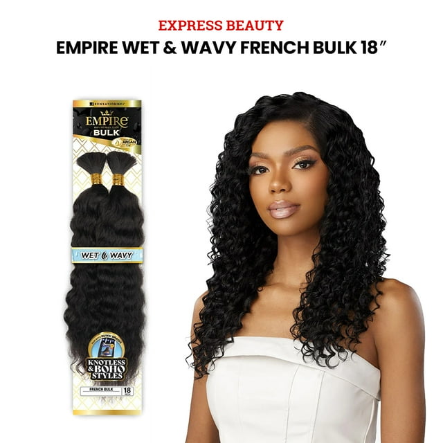 Express Beauty Empire 100% Human Hair Wet and Wavy French Bulk Braid 18 ...