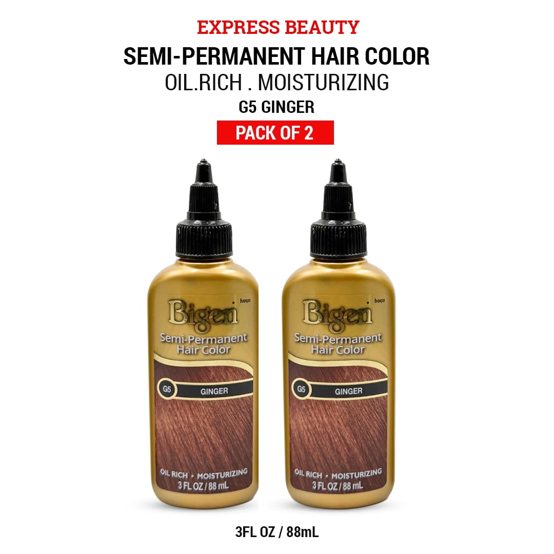 Express Beauty Hair Color Bigen Semi-Permanent Hair Color with Oil-Rich ...