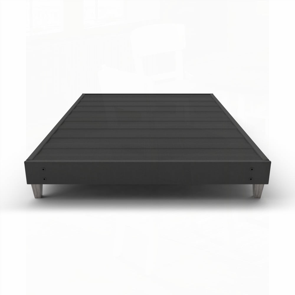 Express Full Bed Frame Foundation - Fabric Covered, No Tools Needed, 6 ...