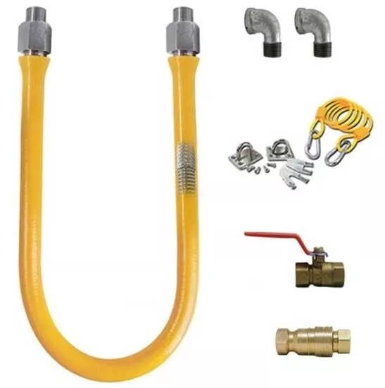 Express KitchQuip (3/4" x 36") Easyflex Gas Hose Connector Kit with ...