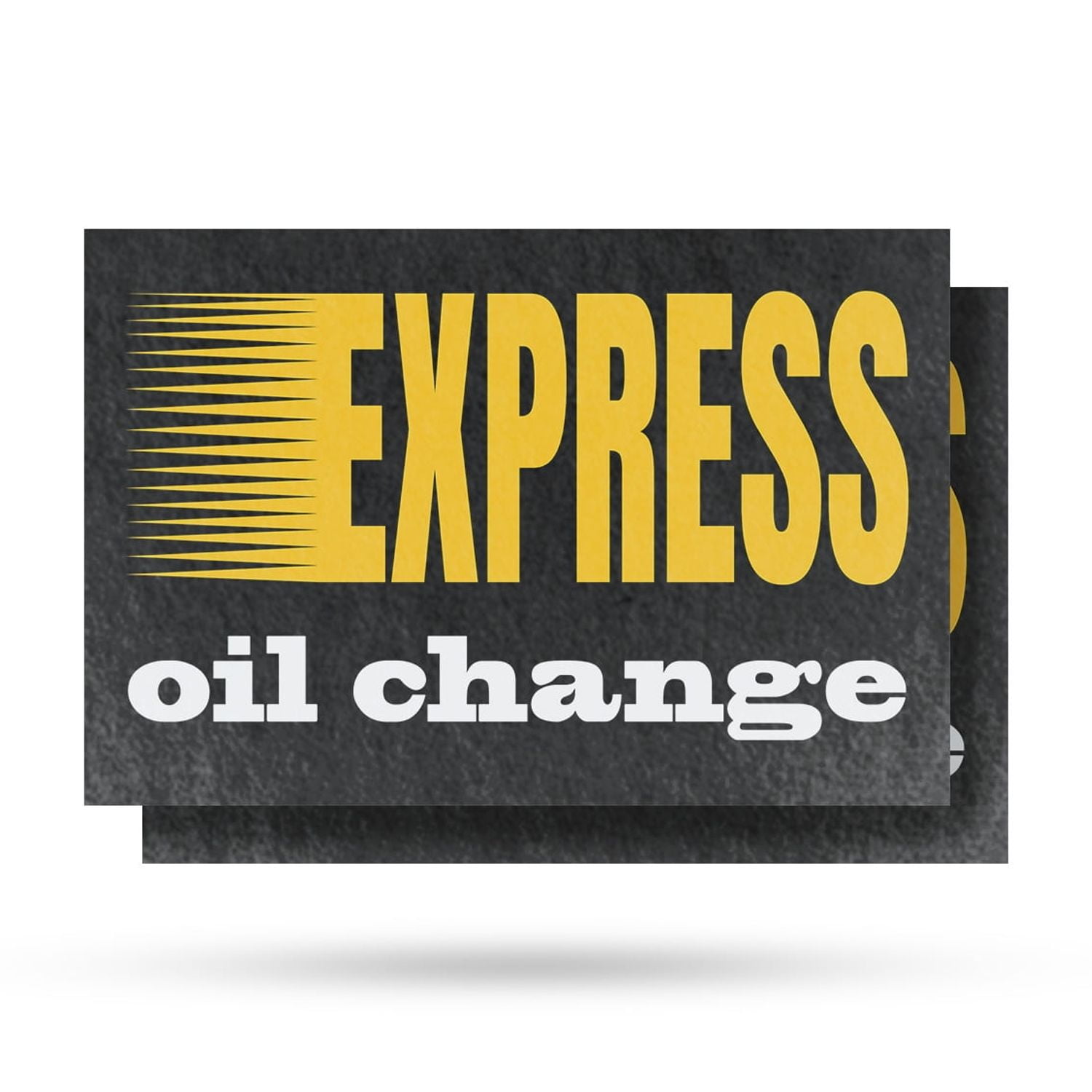 Express Oil Change Vinyl Decal 2 Pack of 12 Inch x 16 Inch Weatherproof ...