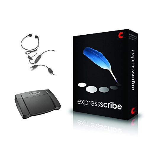 Express Scribe Pro Transcription Software with USB Foot Pedal & USB ...