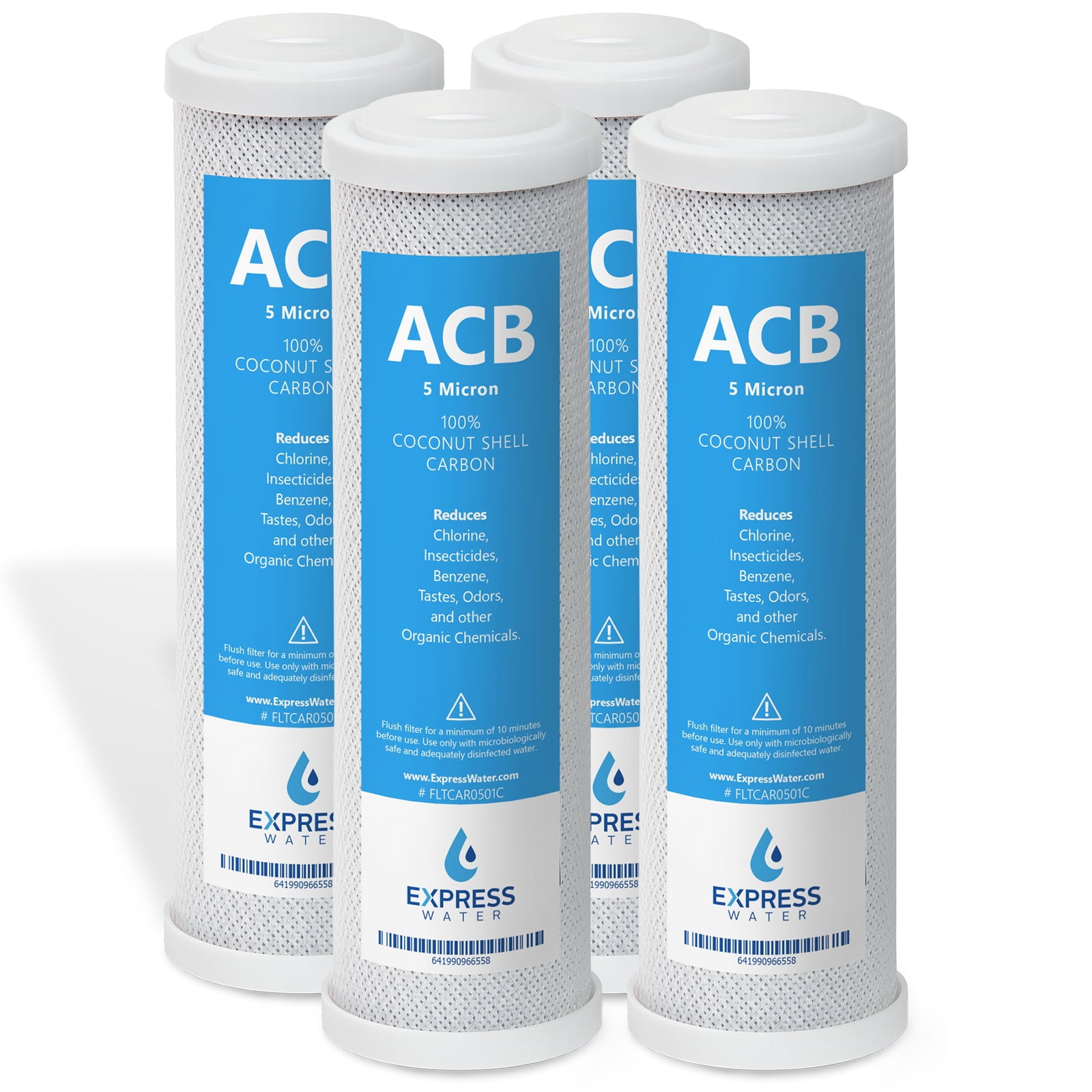 Express Water – 4 Pack Activated Carbon Block ACB Water Filter ...