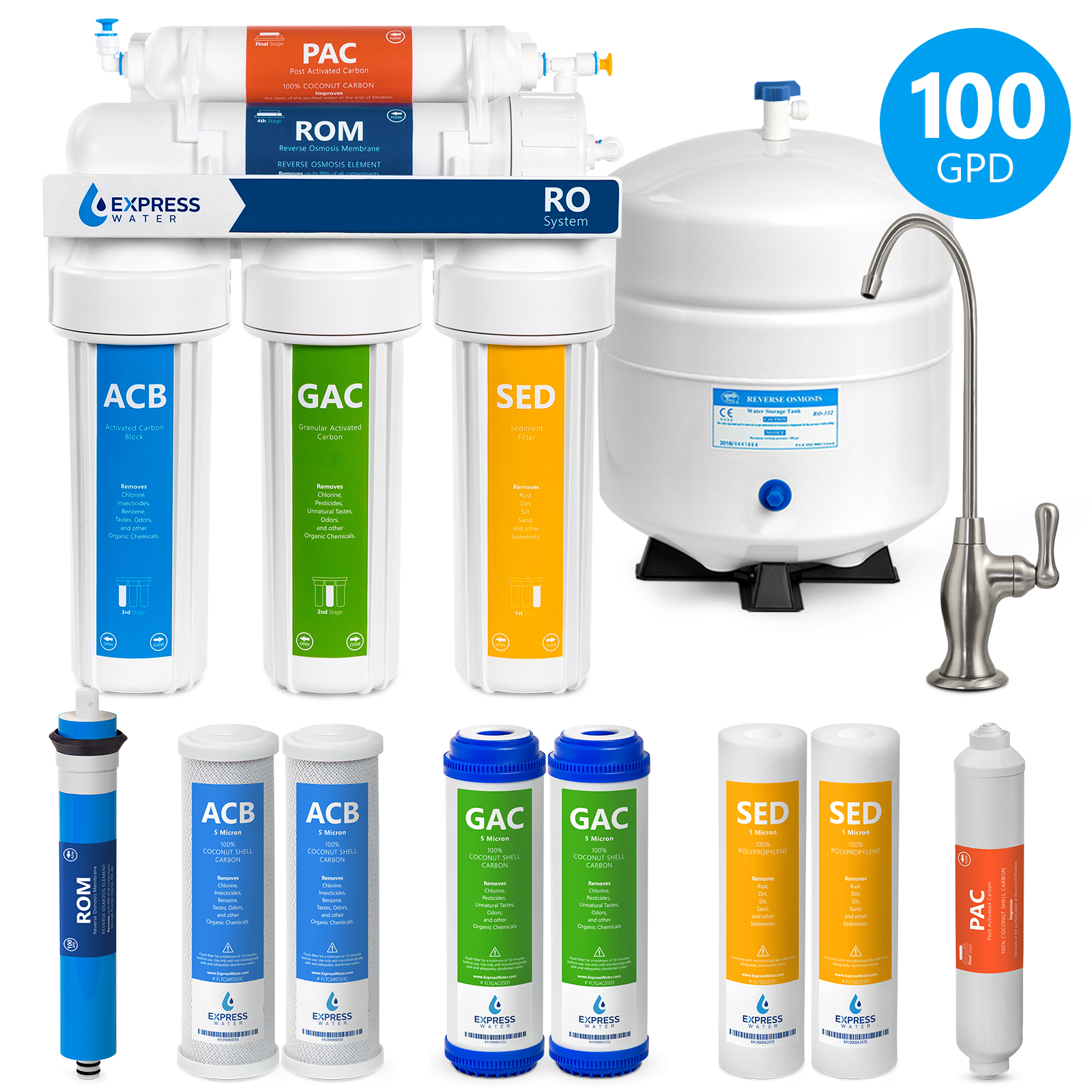Express Water 5-Stage Under Sink Reverse Osmosis RO Drinking Water ...