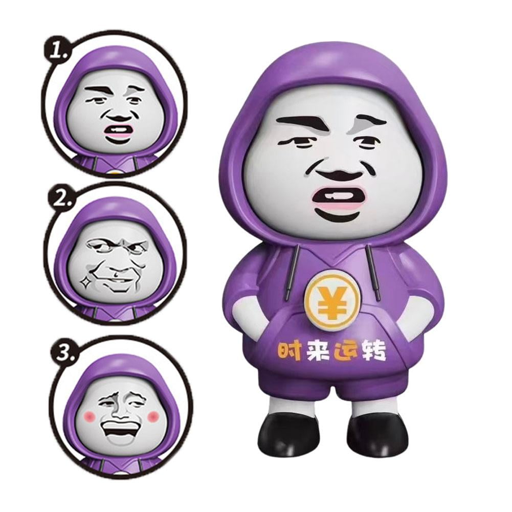 Expression emperor face-changing doll pendant trendy cartoon chain key ...