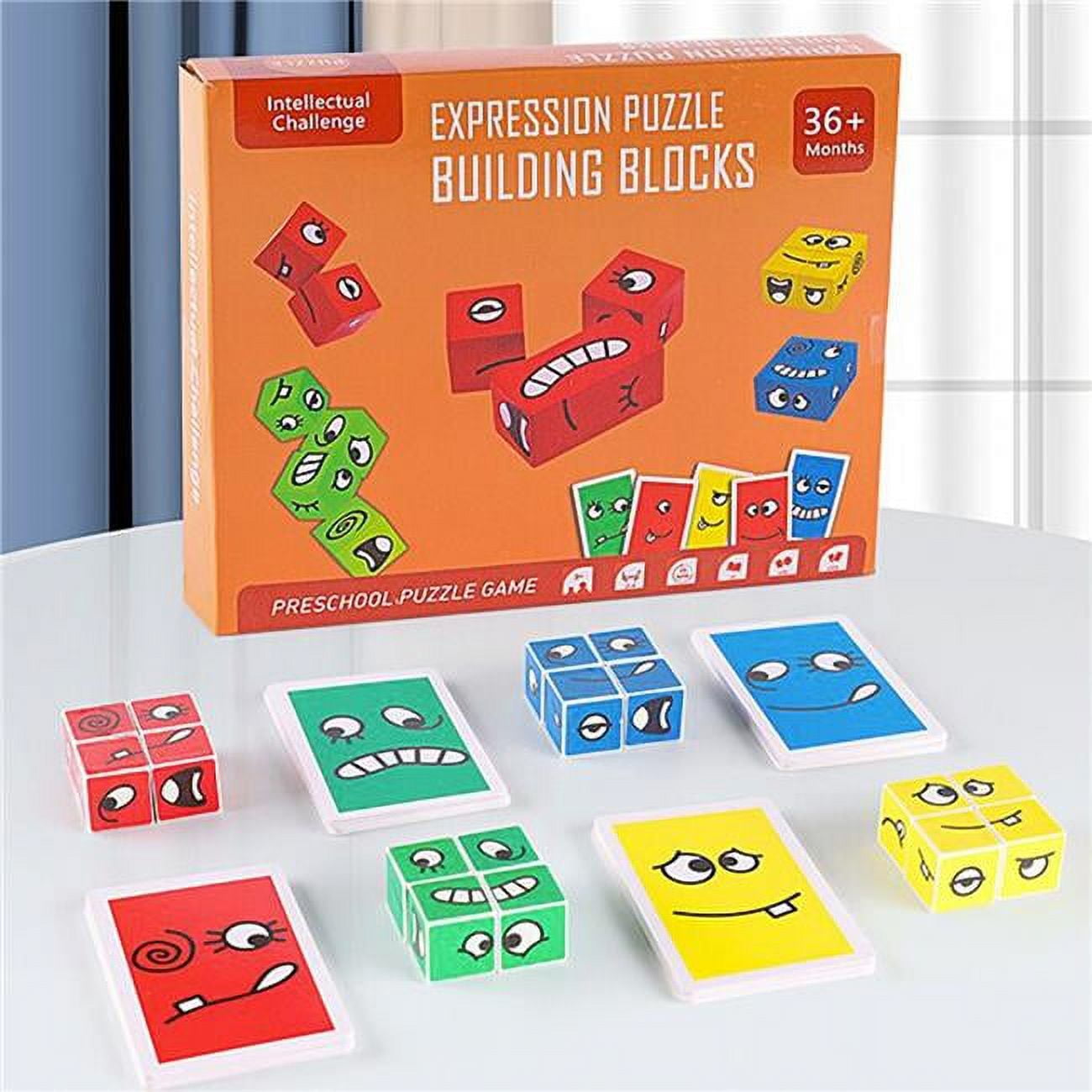 Expressional Matching Block Puzzle Cubes - Walmart.com