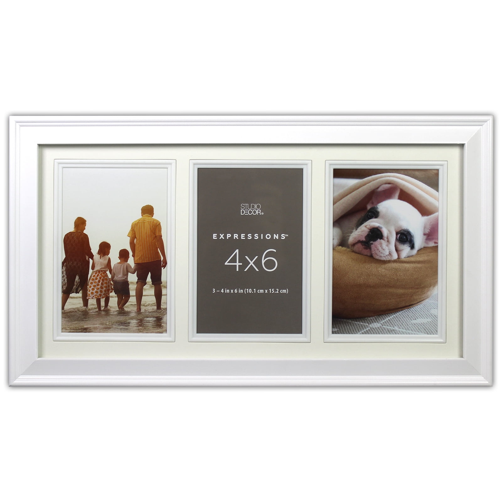Expressions™ 3 Opening 4" x 6" White Collage Frame by Studio Décor ...