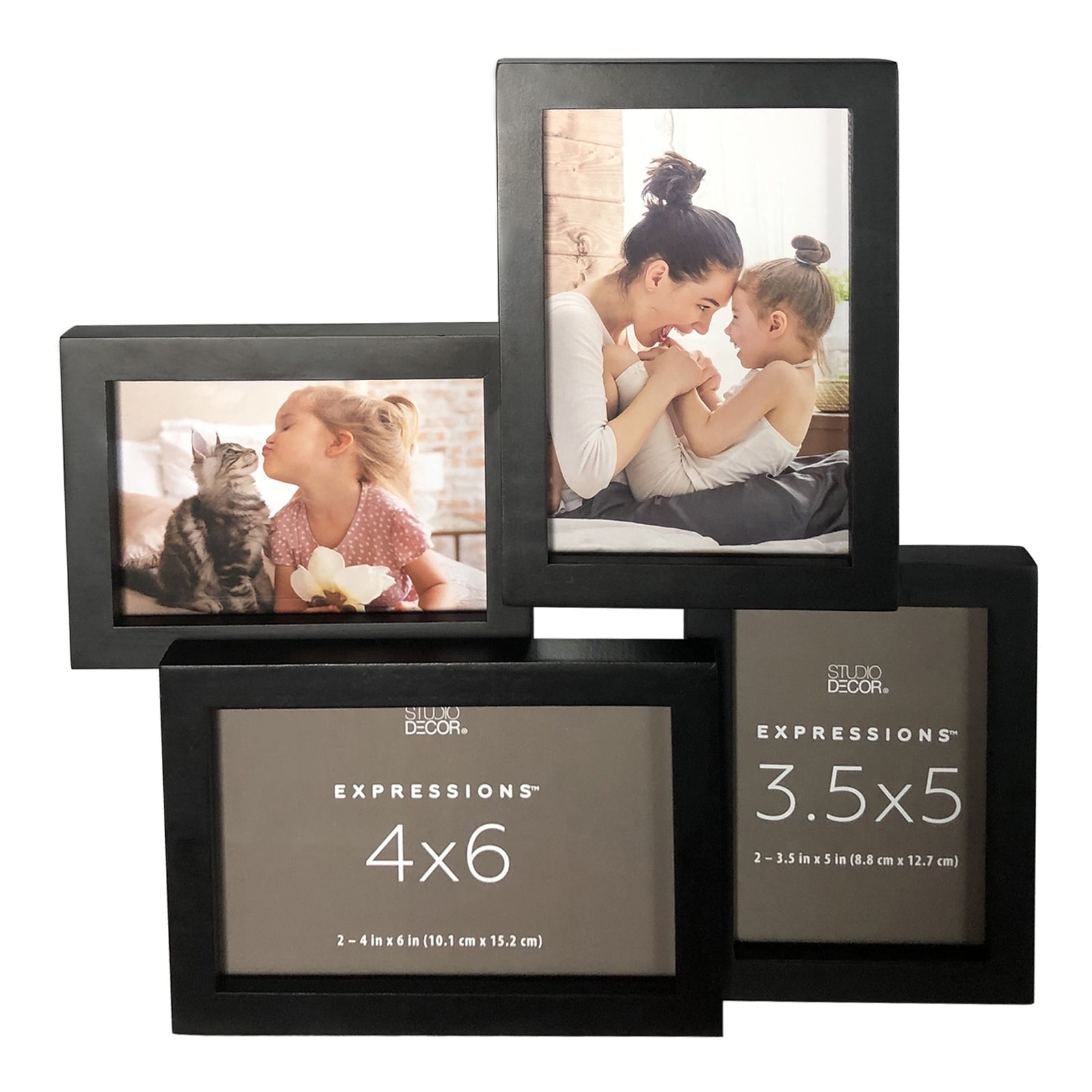 Expressions™ 4 Opening Black Collage Frame by Studio Décor® - Walmart.com