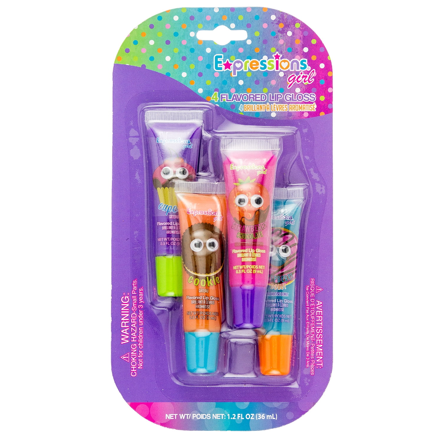 Expressions Girl Googly Eye Lip Gloss, Cupcake, Cookie, Strawberry ...