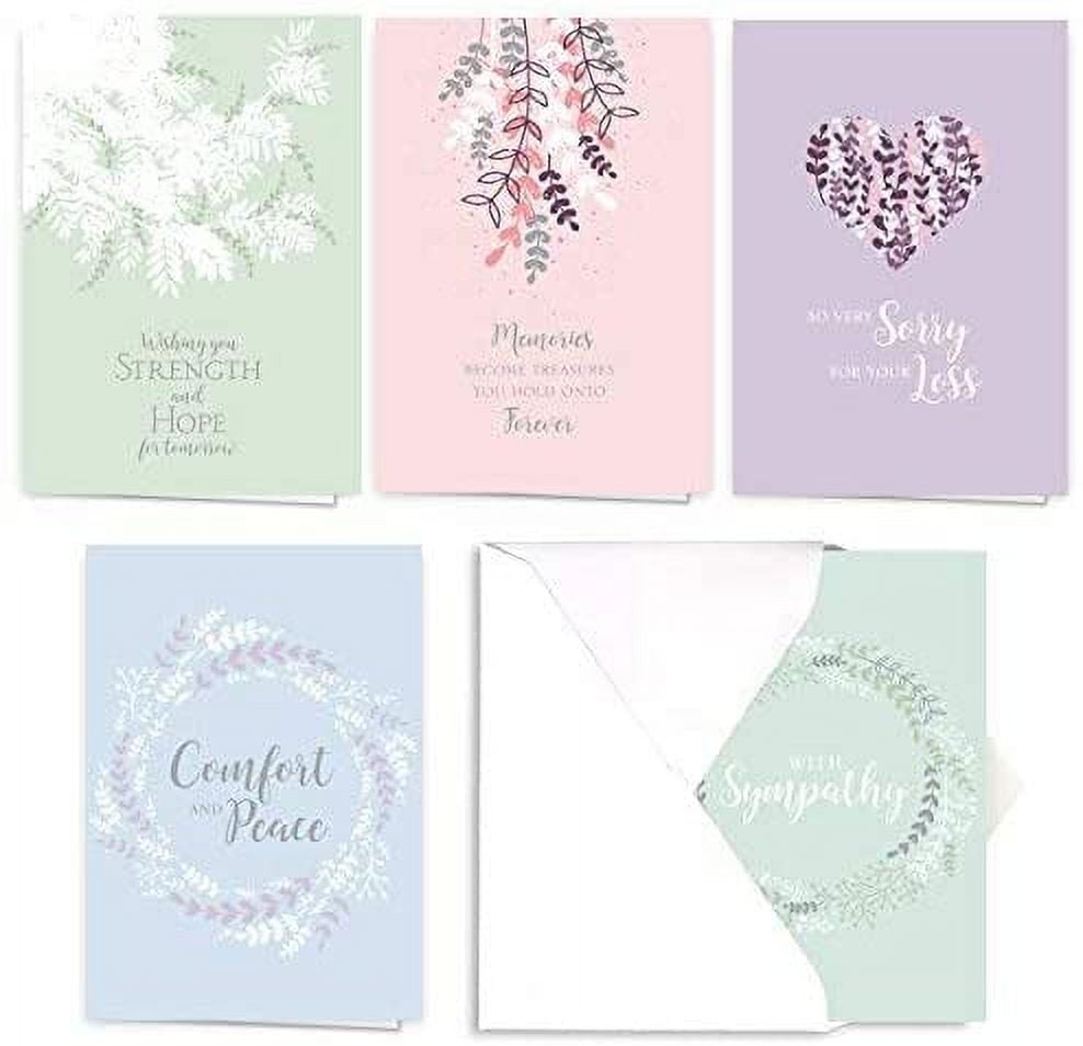 Sympathy Assorted Card Pack - 25 Greeting Cards, 5 Designs, 5''x7 ...