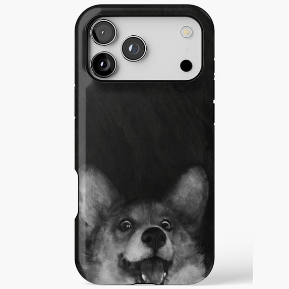 Expressive Corgi Face Art Playful Dog Lover Gift Phone Case for iPhone ...