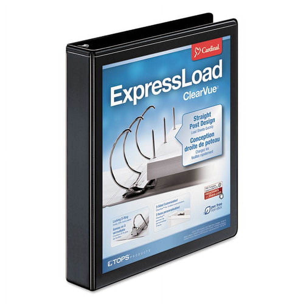 Expressload Clearvue Locking D-Ring Binder, 3 Rings, 1.5" Capacity, 11 ...