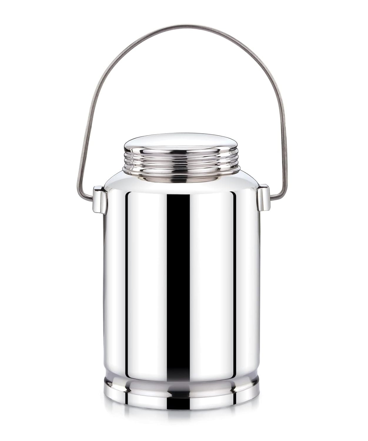 Expresso Stainless Steel Plain Milk CanMilk BarniMilk PotOil Can with Threading Lid Capacity 2 ...