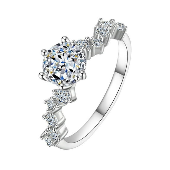 Exquisite 2 Carat Lab Created Moissanite Rings Women Pear Cut D Color ...