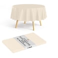 Exquisite 1-Pack Ivory Round Plastic Tablecloth Disposable – Size: 108 ...
