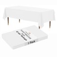 Exquisite 1-Pack White Plastic Disposable Tablecloth – Size: 60 × 84 ...